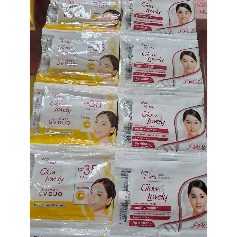 Jual Glow & Lovely Cream Sachet 12pcs | Shopee Indonesia