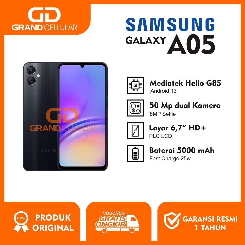 Jual SAMSUNG A05 6GB RAM 128GB ROM - 4GB RAM 64GB ROM Garansi Resmi ...