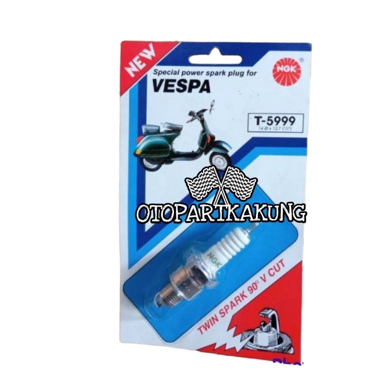 Jual Busi vespa ngk drat pendek T-5999 ORIGINAL | Shopee Indonesia
