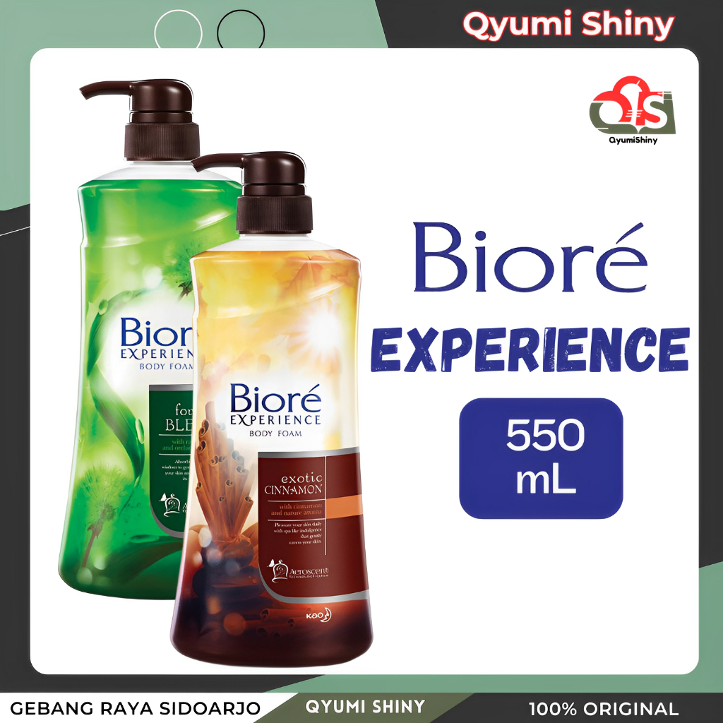 Jual Biore Experience Sabun Mandi Cair Premium Botol 550 ml | Shopee ...