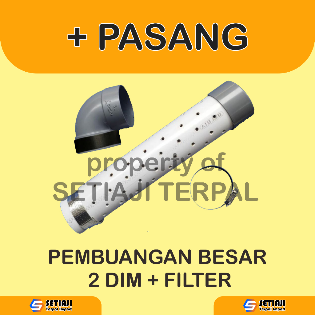 Jual Pipa filter+Keni L pembuangan Kolam 2 inch / 2dim D | Shopee Indonesia