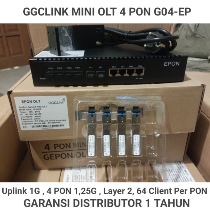 Jual olt epon 4 port GGCLink G04-EP bukan hsgq hioso olt epon 4 pon ...