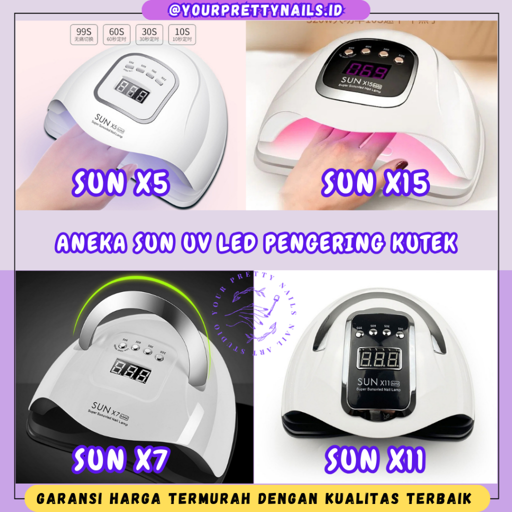 Jual ANEKA PENGERING KUTEK KUKU SUN UV LED X5 / X7 / X15 / X10 / X11 / MAX PLUS UV LED 320 WATT ...