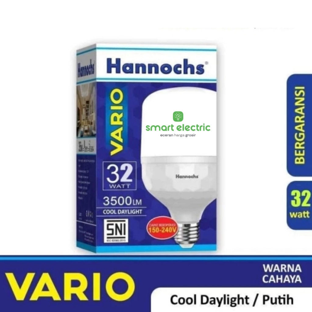 Jual Hannochs Vario 32 Watt Lampu LED Bohlam Cahaya Putih Bergaransi | Shopee Indonesia