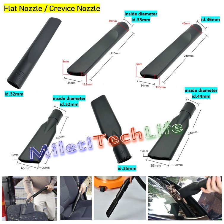 Jual Flat Nozzle Vacuum Cleaner Aksesories Crevice Nozzle id.32 id.35 ...