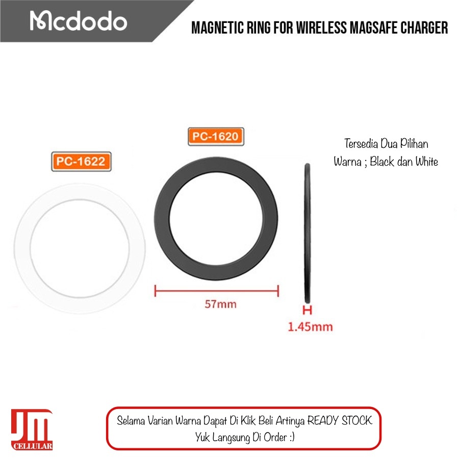Jual Mcdodo PC-162 Sticker Magsafe Wireless Magnetic Ring Plat Adapter ...