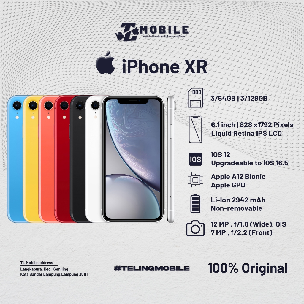 Jual iPhone XR 64GB 100% ORIGINAL | LIKE NEW BERGARANSI RESMI | Shopee ...
