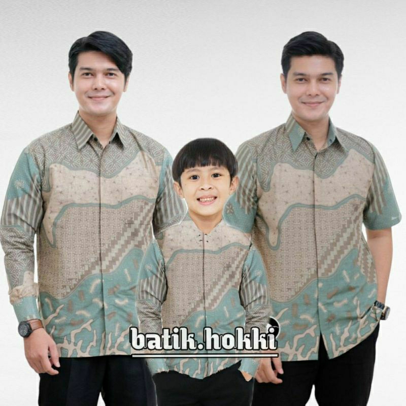 Jual Batik Hokki-Kemeja Batik Couple Ayah dan Anak Laki laki Batik ...