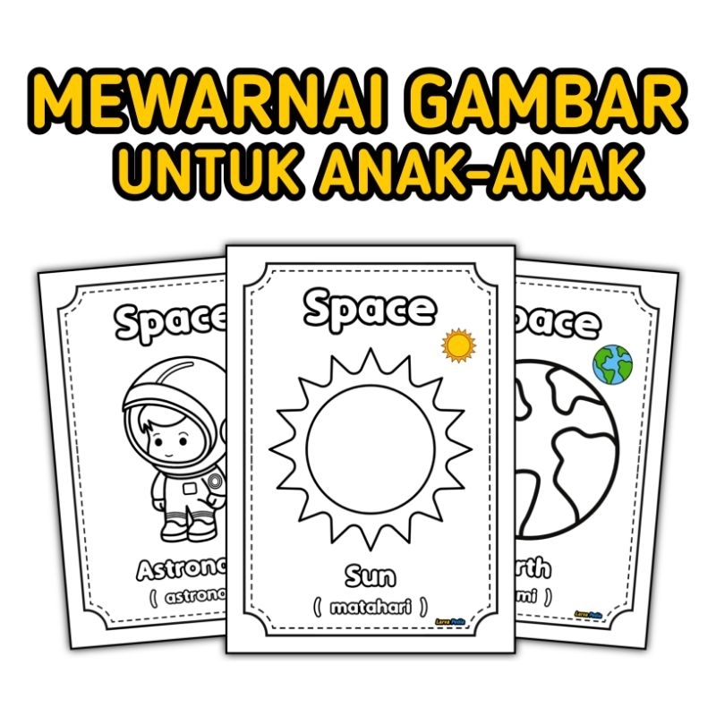 Jual Kertas Mewarnai Gambar Anak Tema Luar Angkasa Ukuran Kertas A5 Hvs ... Jual Kertas Mewarnai Gambar Anak Tema Luar Angkasa Ukuran Kertas A5 Hvs ...