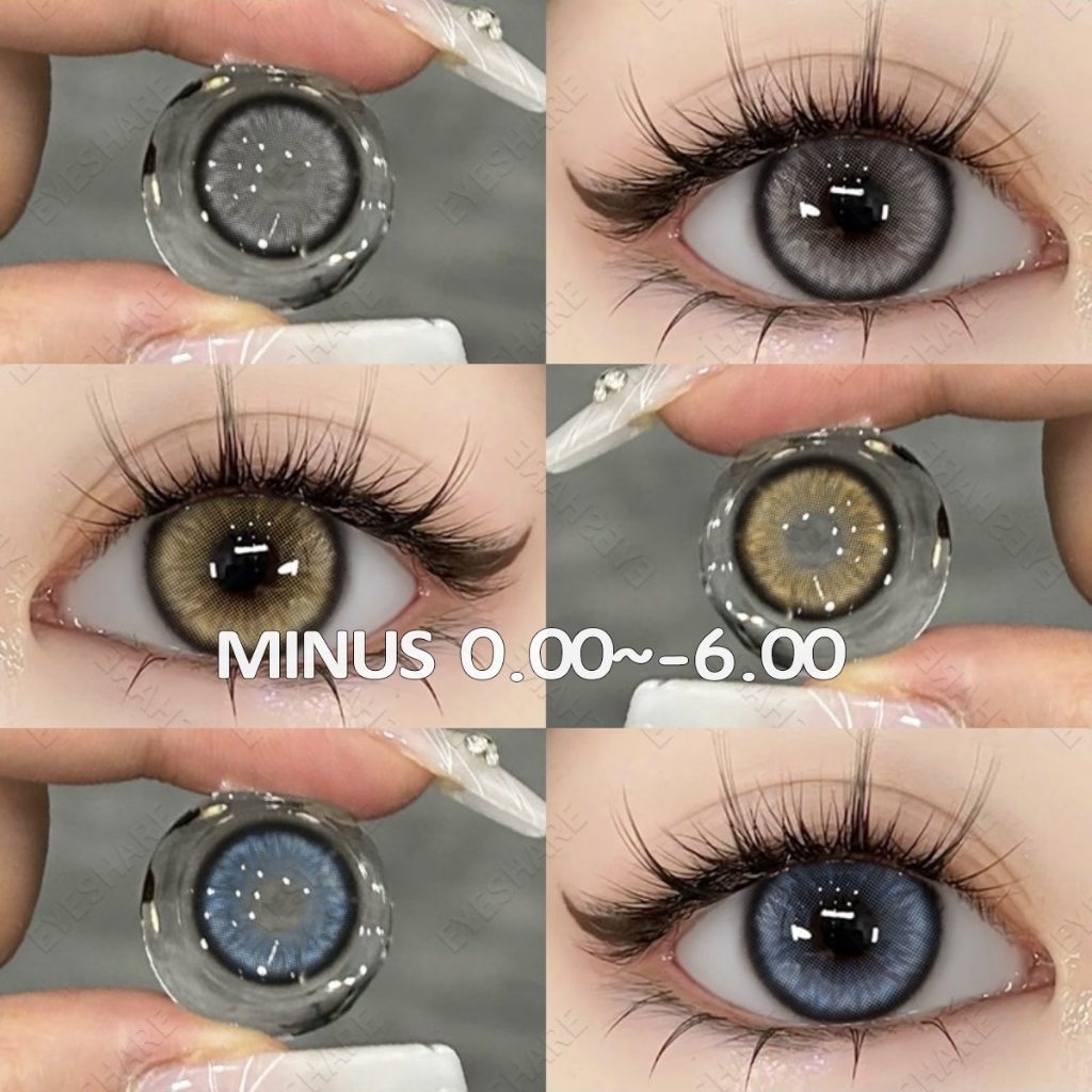 Jual [COD] softlens minus（0.00-6.00）DIAMOND 1 Pasang Lensa Kontak Warna ...