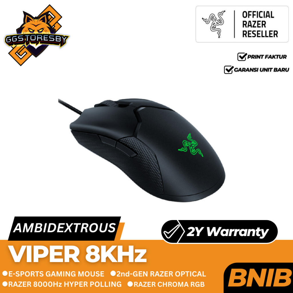 Jual RAZER VIPER 8Khz Ambidextrous Esports Gaming Mouse | Shopee Indonesia