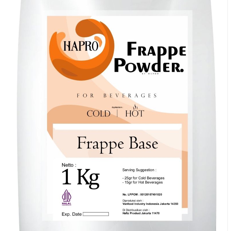 Jual Minuman Bubuk Powder Rasa Frappe Base 1kg Hapro Frappe Base ...