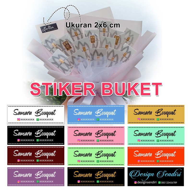 Jual Stiker buket custom | Shopee Indonesia