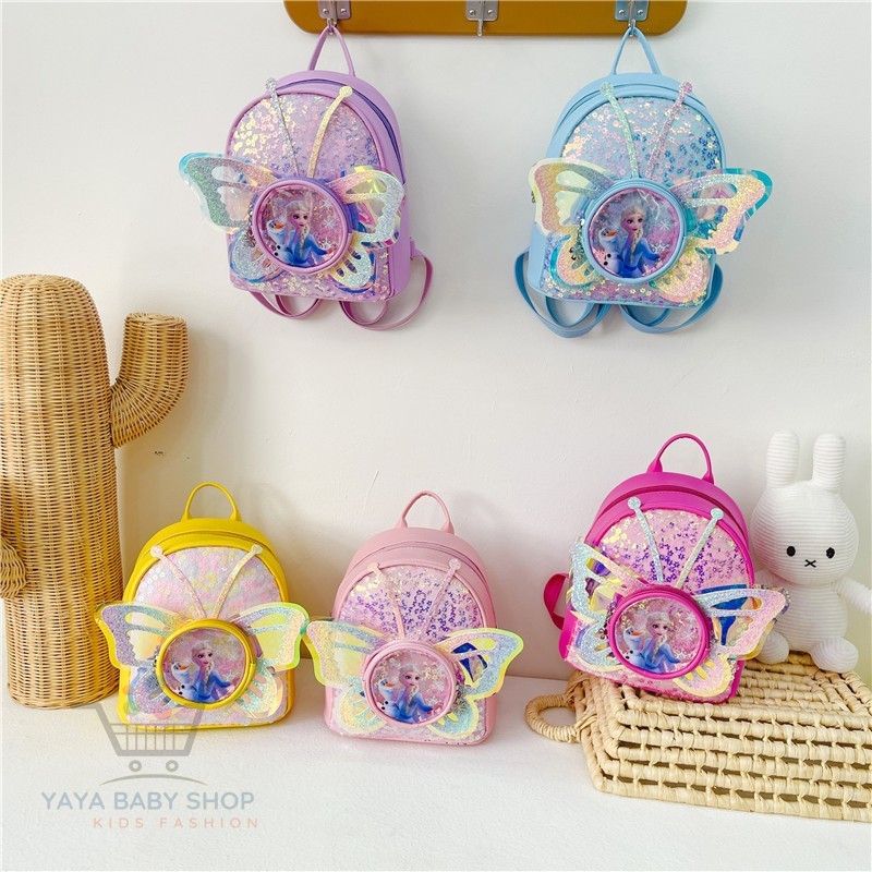 Jual COD TAS RANSEL ANAK MOTIF FROZEN / TAS MINI ANAK BENTUK KUPU KUPU ...