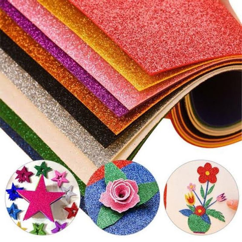 Jual eva foam gliter 40x60 cm / busa glitter / busa hati | Shopee Indonesia