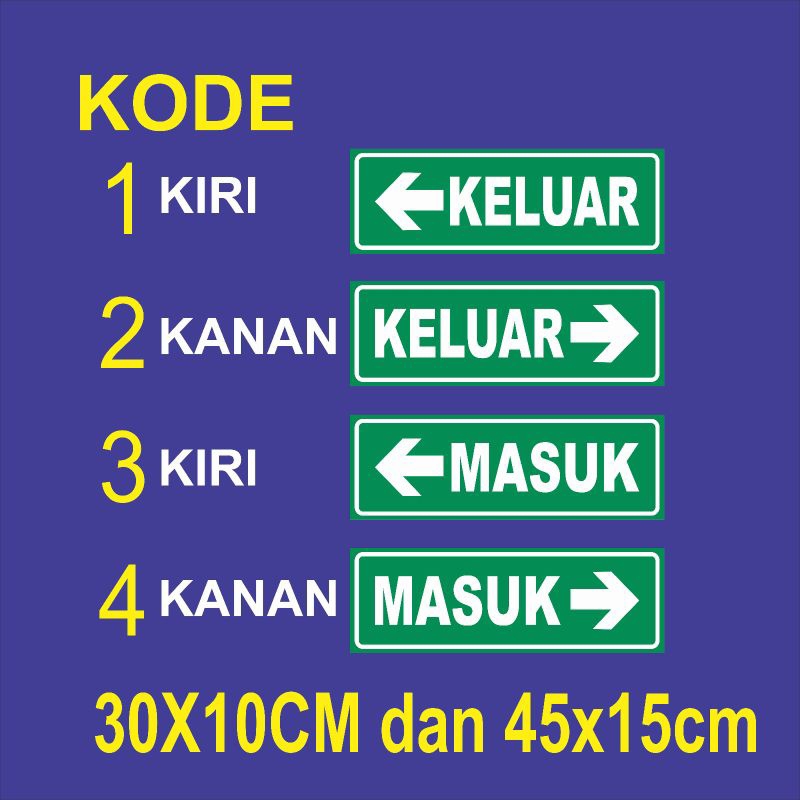 Jual STIKER SIGN KELUAR MASUK ARAH | Shopee Indonesia