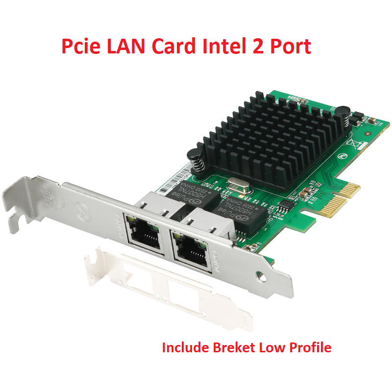 Jual PCIE LAN Card 2 Port Intel Gigabit Lan Ethernet | Shopee Indonesia