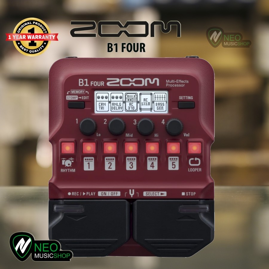 Jual ZOOM B1 FOUR Bass Multi-Effects Pedal | Shopee Indonesia