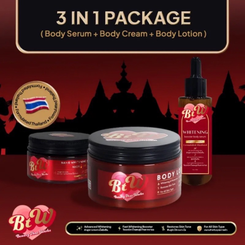 Jual RION ️ Beauty That Works BTW Serum Booster Cream Lotion Pemutih ...
