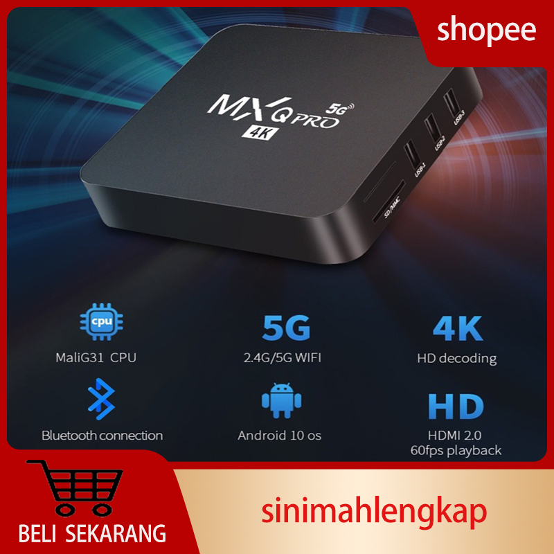 Jual Android TV Box MXQ Pro 5G 2G+16G / 4G+64G/Smart TV 4K Ultra HD MXQ PRO 4K 5G/Tjbox Android ...