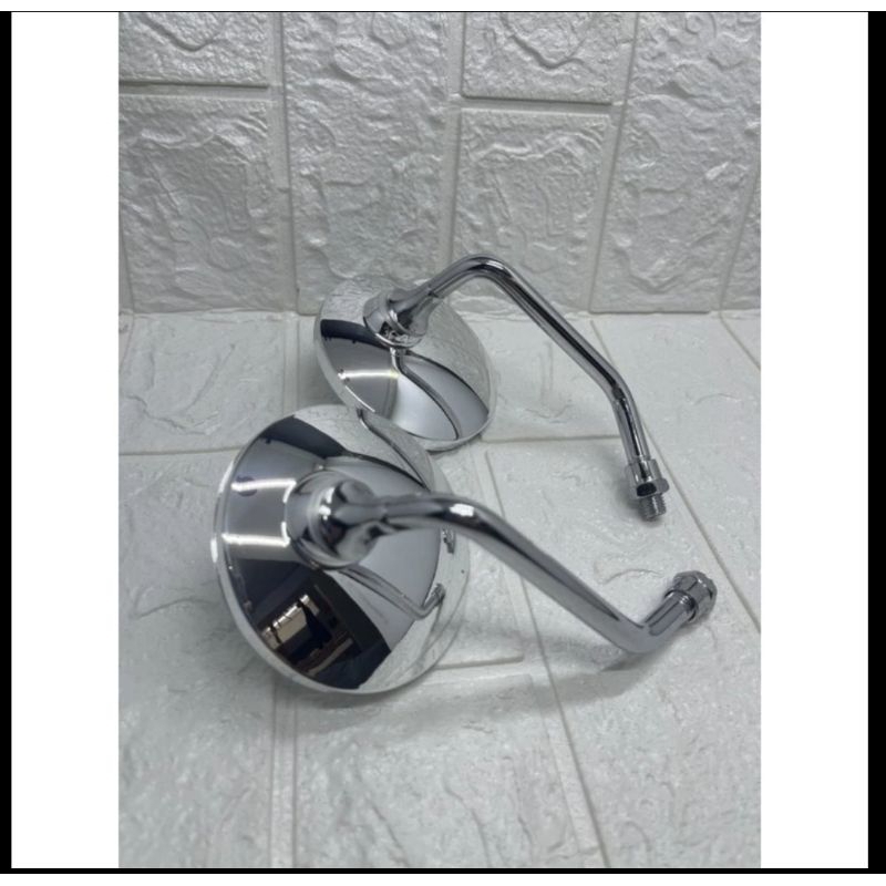 Jual Spion retro mini pendek bulat putih motor scoopy genio fazzio fino ...