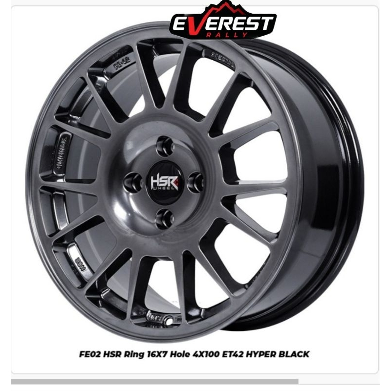Jual VELG MOBIL HSR FE02 RING 16 LEBAR 7 HOLE 4X100 ET42 HYPER BLACK (HARGA PROMO) | Shopee ...
