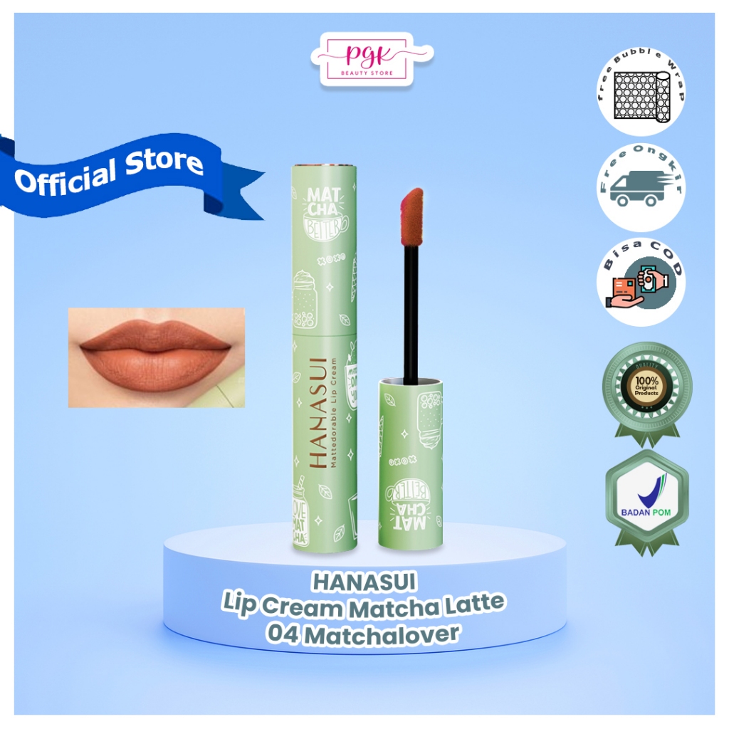 Jual Hanasui Mattedorable Lip Cream Matcha Latte Edition | Shopee Indonesia