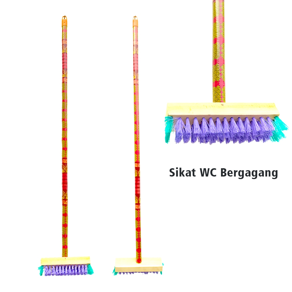 Jual Sikat Dorong Lantai / Sikat Lantai Gagang Kayu Panjang / Sikat ...