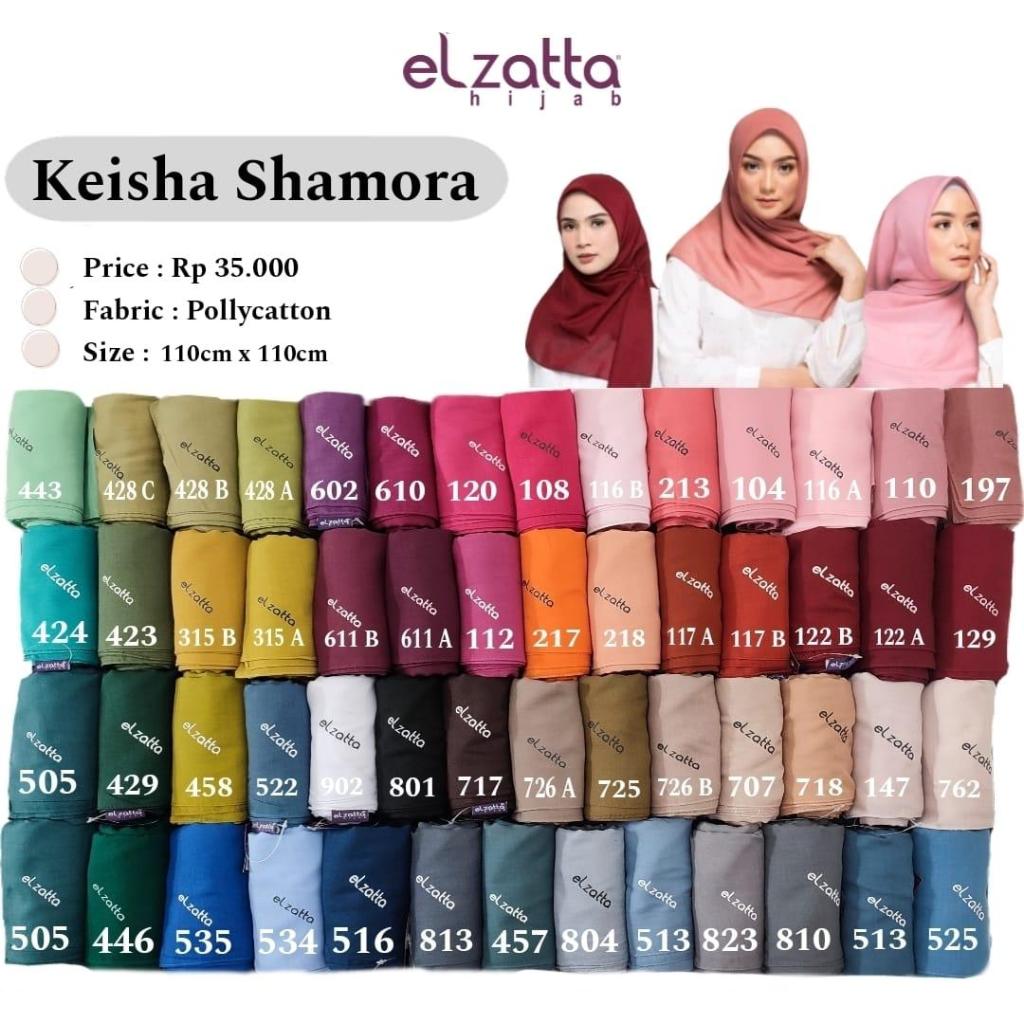 Jual Keisha Shamora Elzatta Varian 1 Hijab Segiempat Polos Jilbab ...
