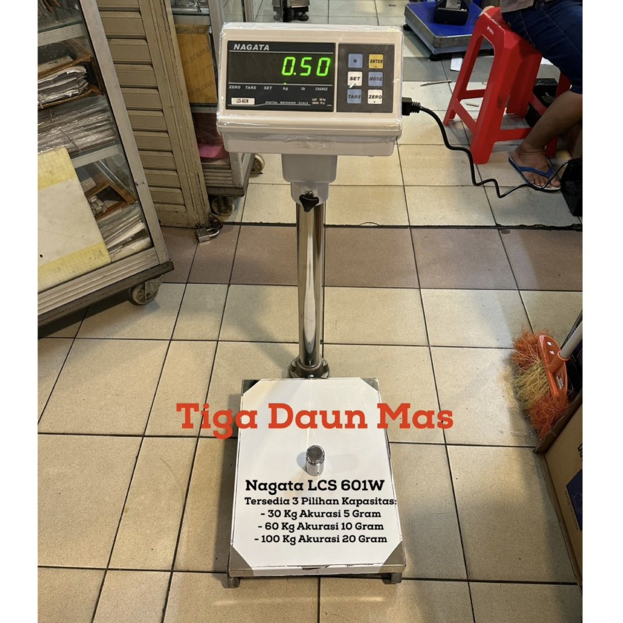 Jual Timbangan Lantai Nagata LCS 601W Kapasitas 30 Kg / 60 Kg / 100 Kg | Shopee Indonesia