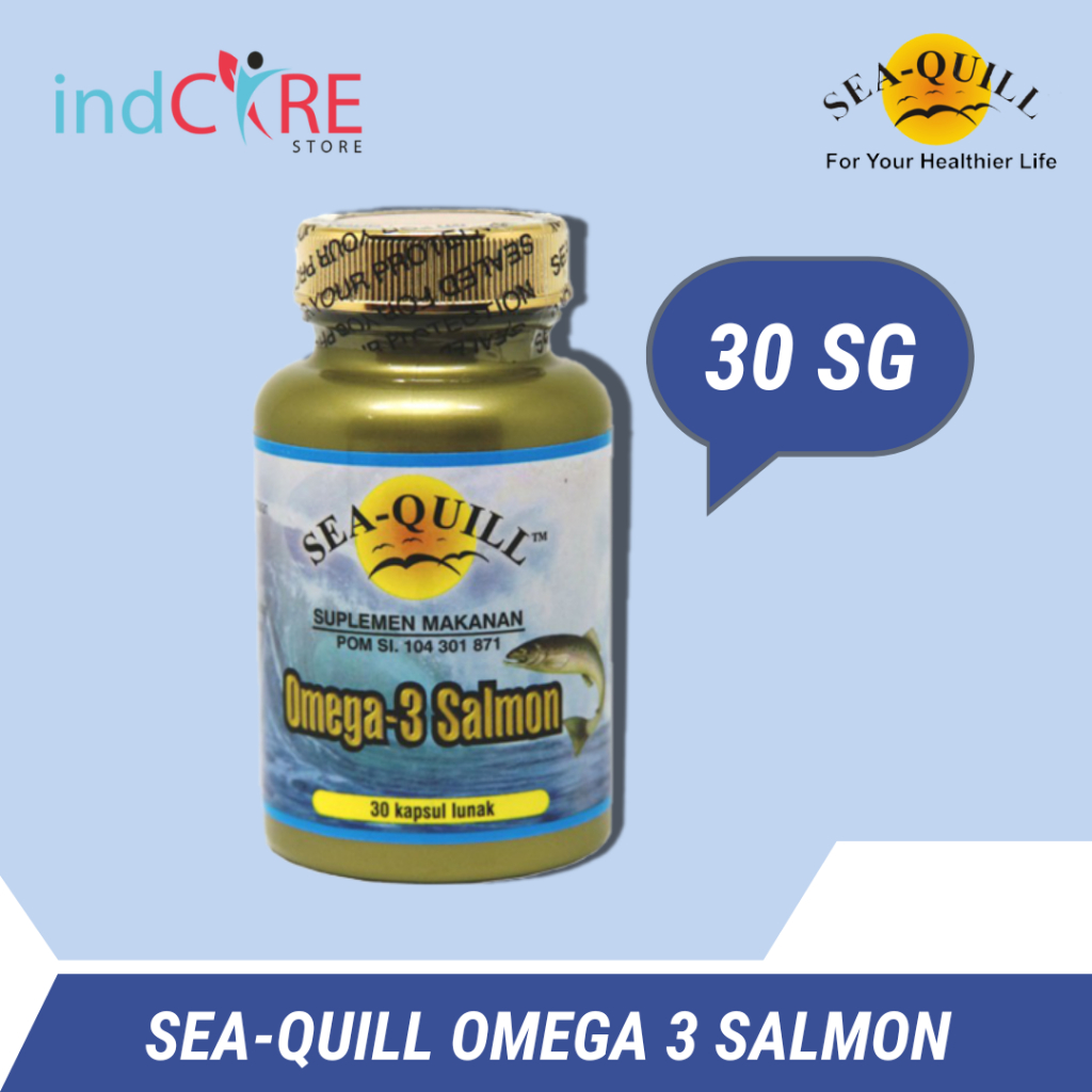 Jual Sea Quil Omega 3 Salmon Isi 30 Soft Gel / Sea Quill Omega 3 ...