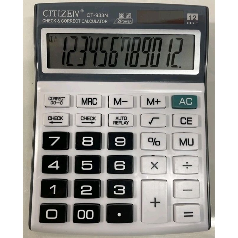 Jual Kalkulator Citizen tipe CT-933N (Kalkulator 12digit/2power energy ...