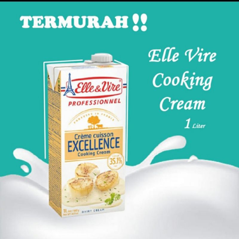 Jual Elle Vire Cooking Cream 1 liter / Dairy Product | Shopee Indonesia