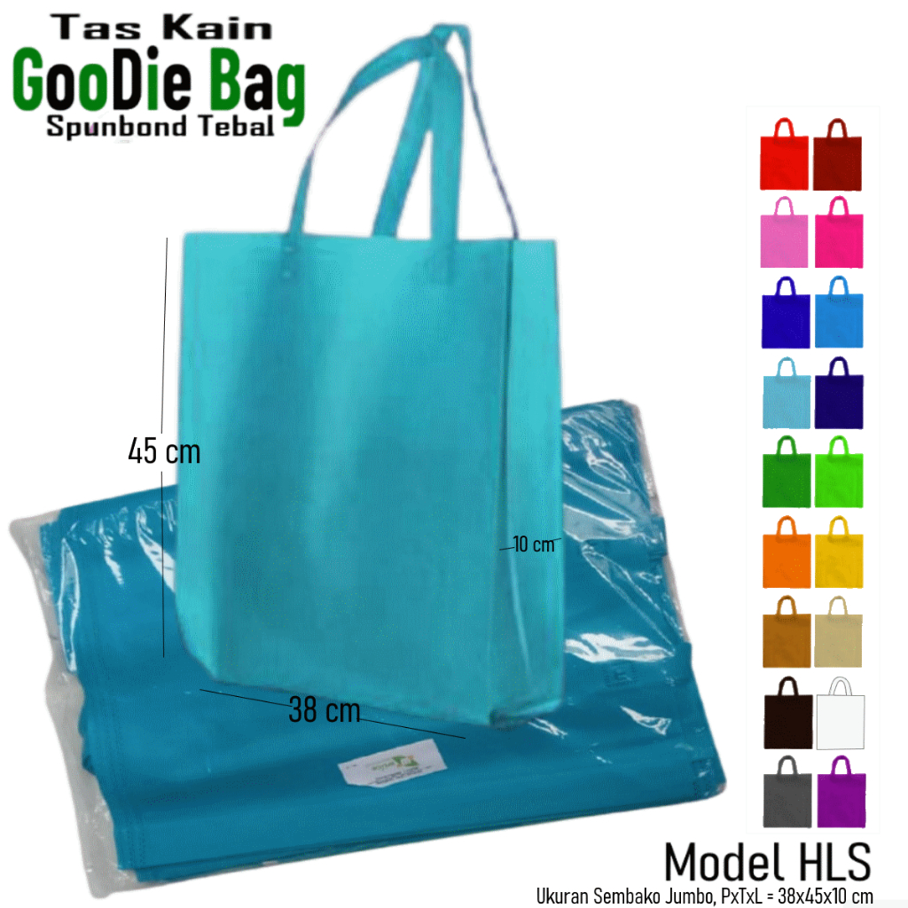 Jual Tas Kain Spunbond Polos Jumbo XL 38x45x10 - Goodie Bag Belanja ...