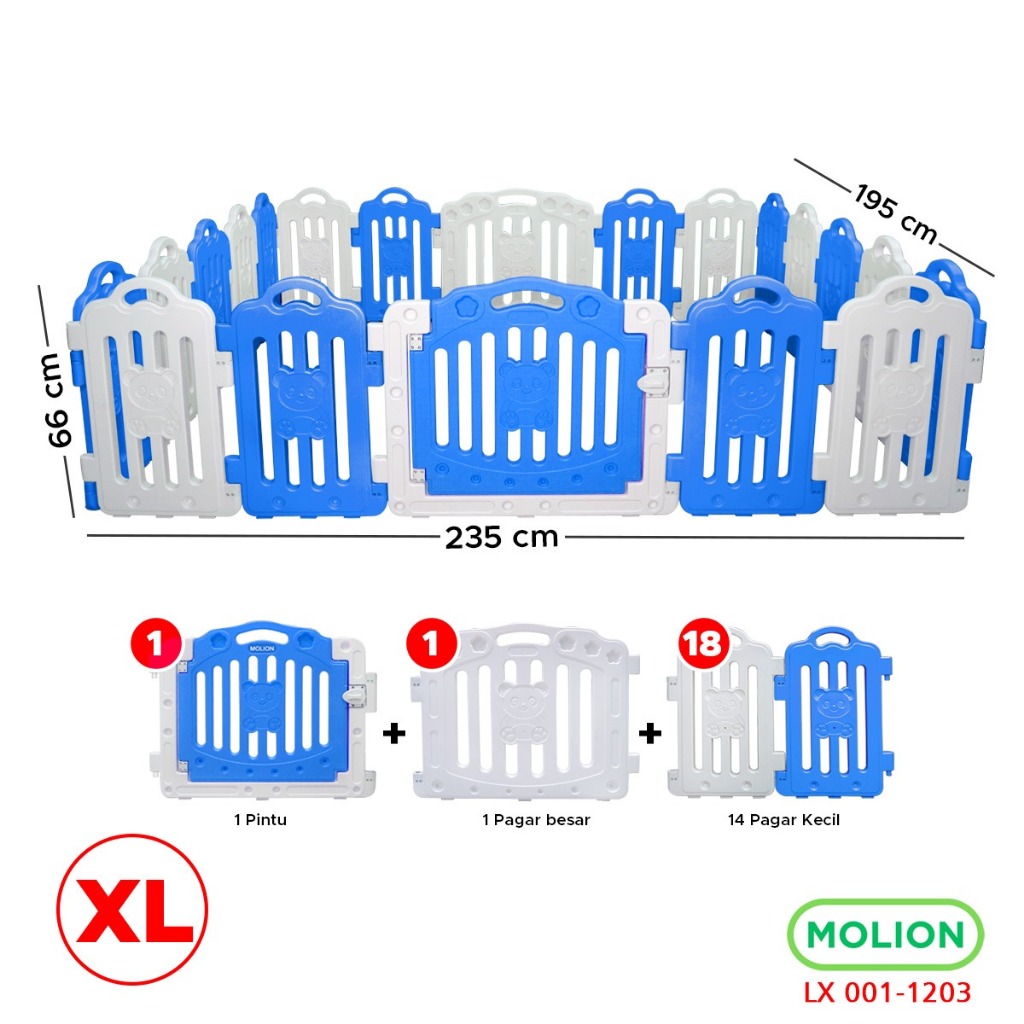 Jual MOLION Pagar Anak Pagar Bayi Pagar Mainan Set Pagar Playpen Bayi ...