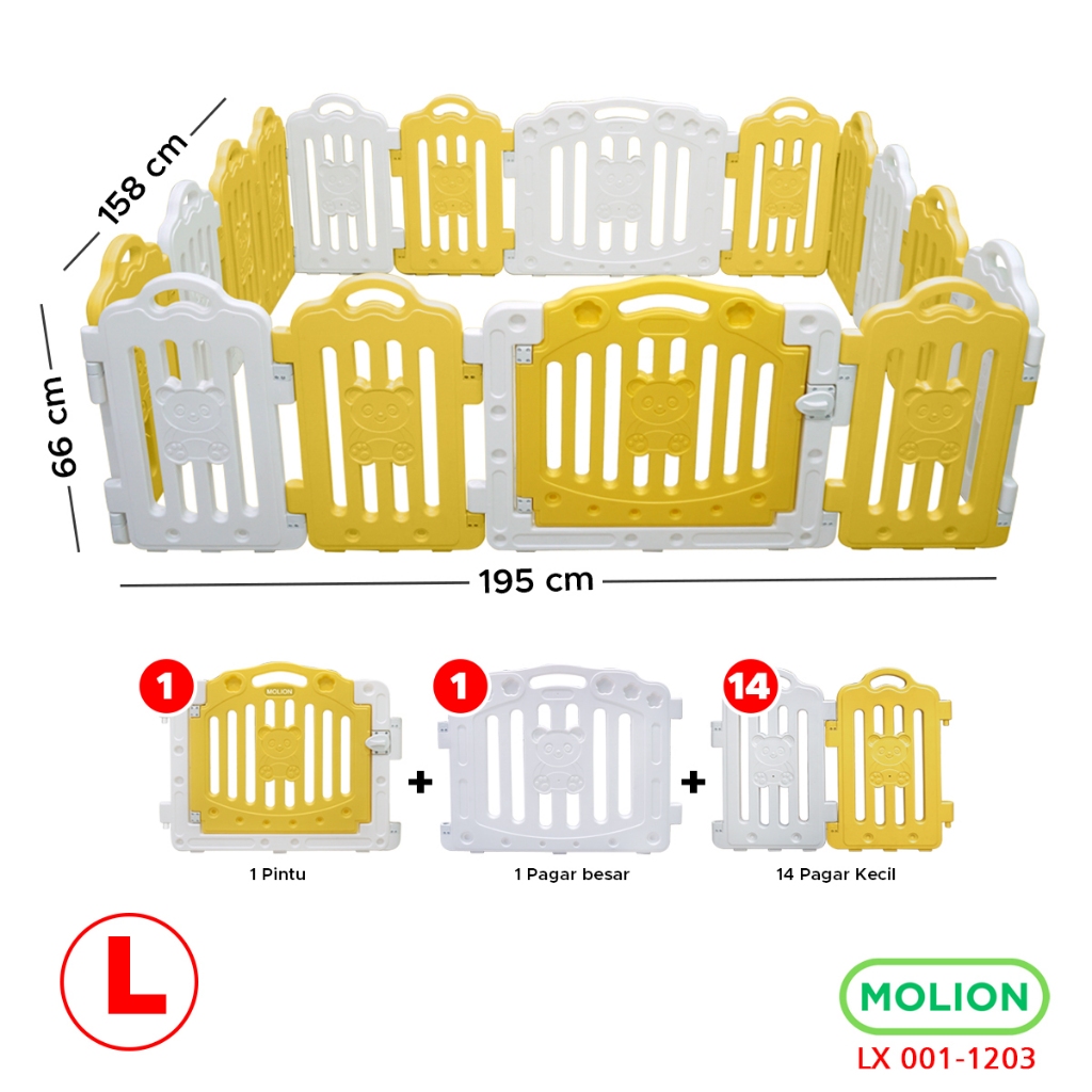 Jual MOLION Pagar Anak Pagar Bayi Pagar Mainan Set Pagar Playpen Bayi ...