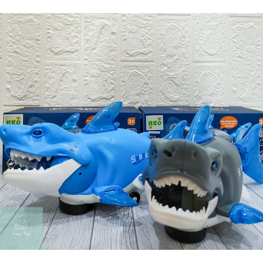 Jual Mainan Anak Robot Baby Shark Ikan Hiu Berjalan Light & Sound (0201 ...