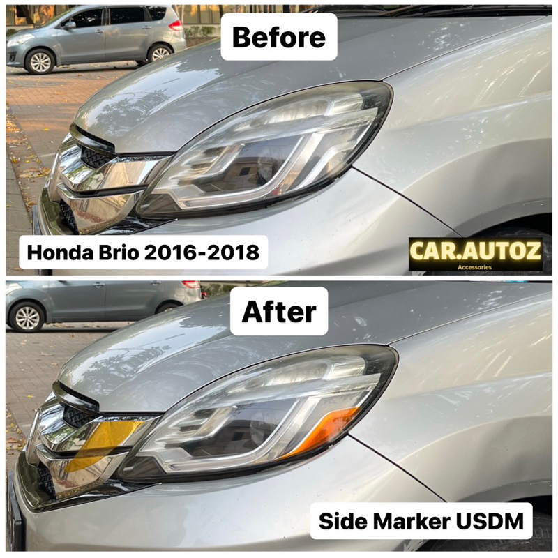 Jual Sticker Side Marker Orange Lampu Depan Honda Brio Facelift RS ...