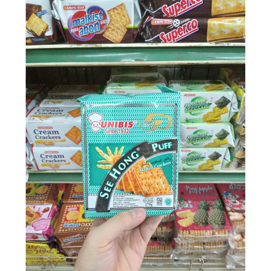 Jual UNIBIS SEE HONG PUFF SUGAR MALKIST CRACKERS GULA / UNIBIS CREAM ...