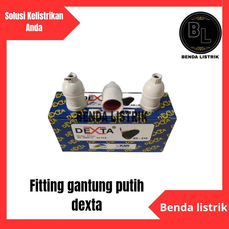 Jual Fitting Gantung Putih Dexta - Fiting Gantung E27 Dexta - Pitting Gantung Dexta DX-218 Putih ...