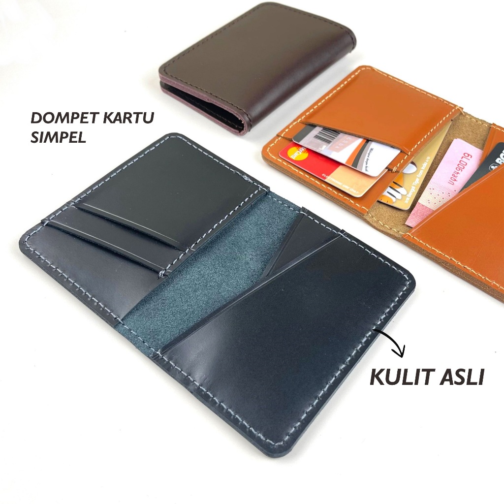 Jual Dompet kartu lipat kulit asli unik simpel slim - minimalis wallet ...