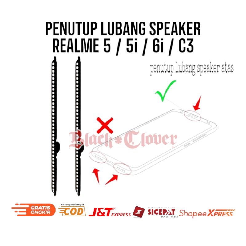 Jual Penutup Lubang Speaker Realme 5 / 5i / 6i / C3 - Saringan Spiker atas / Pelindung Penutup ...