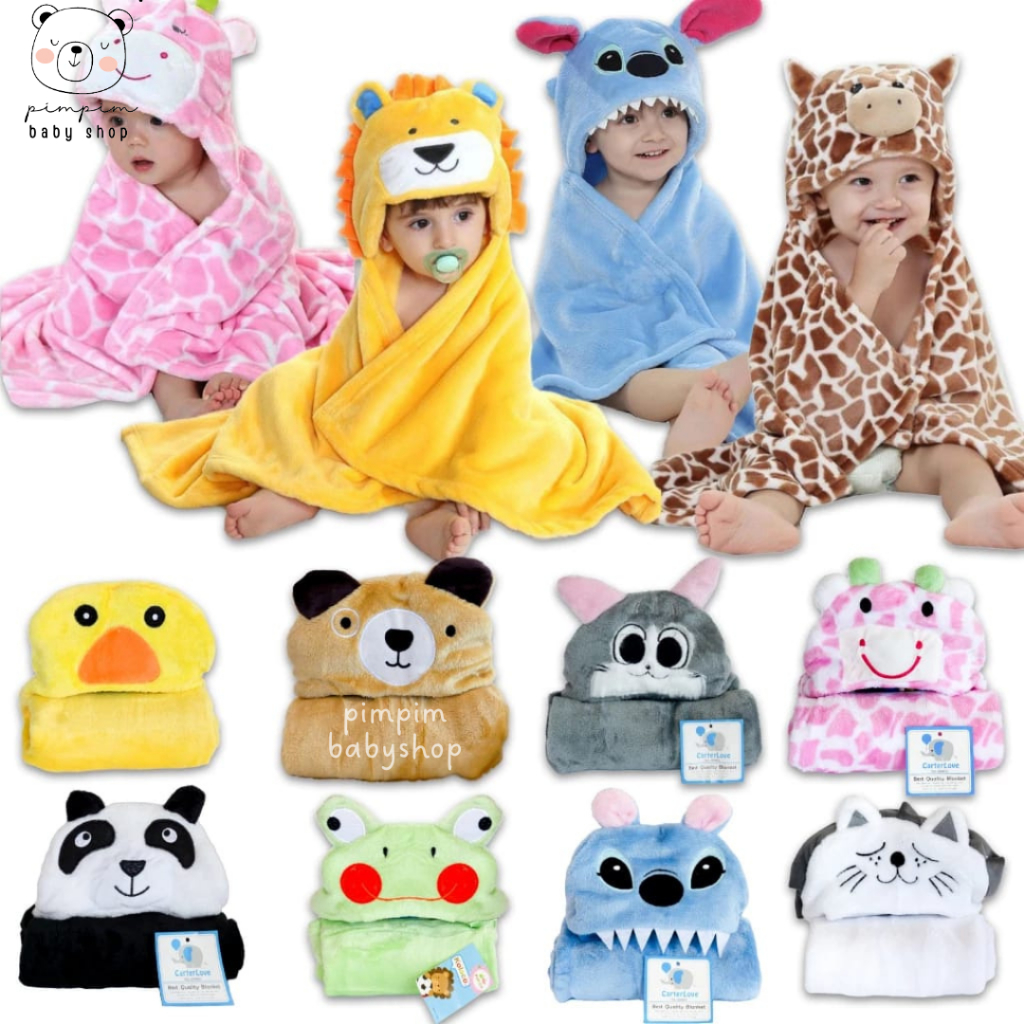 Jual Selimut Bayi Topi Boneka Karakter 3D Double Fleece Baby Blanket ...