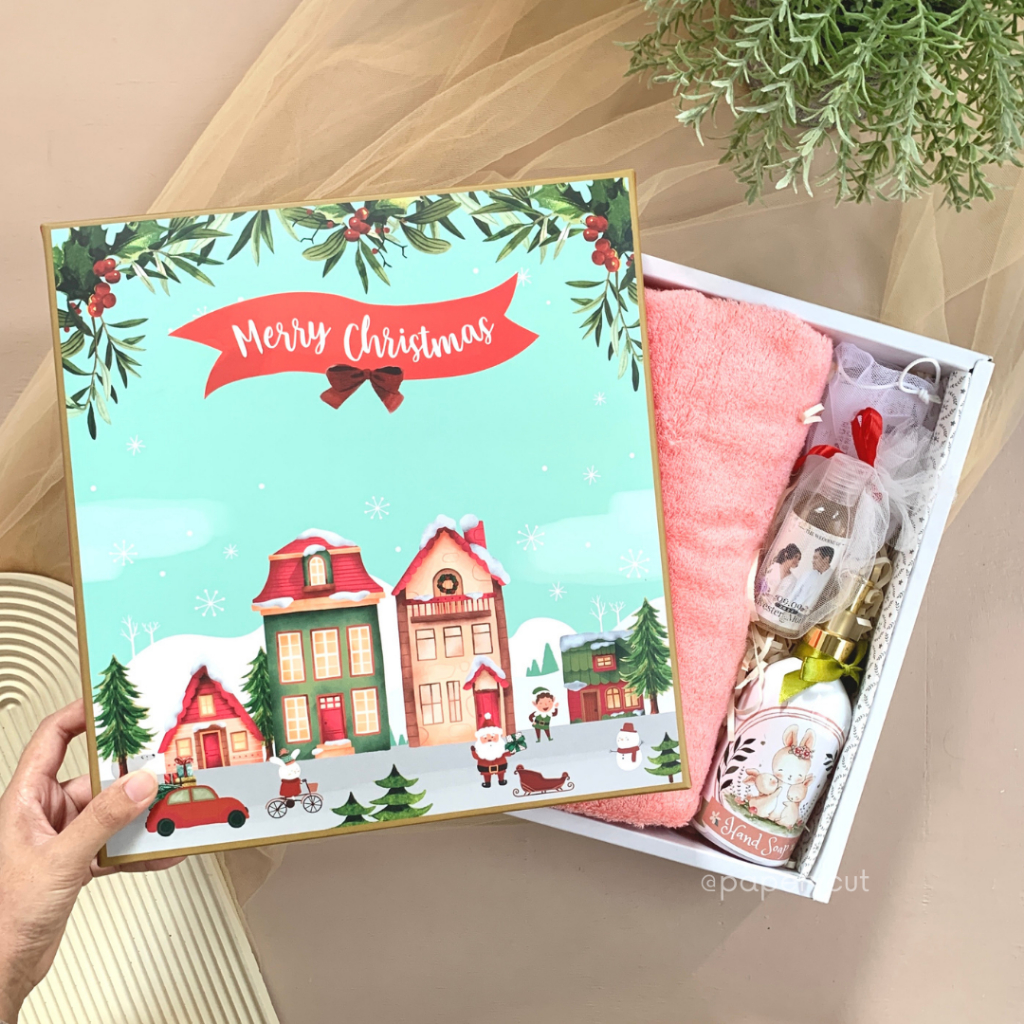 Jual Box Dus Kotak Packaging Natal / Christmas 26 x 28 x 6.5 cm ...