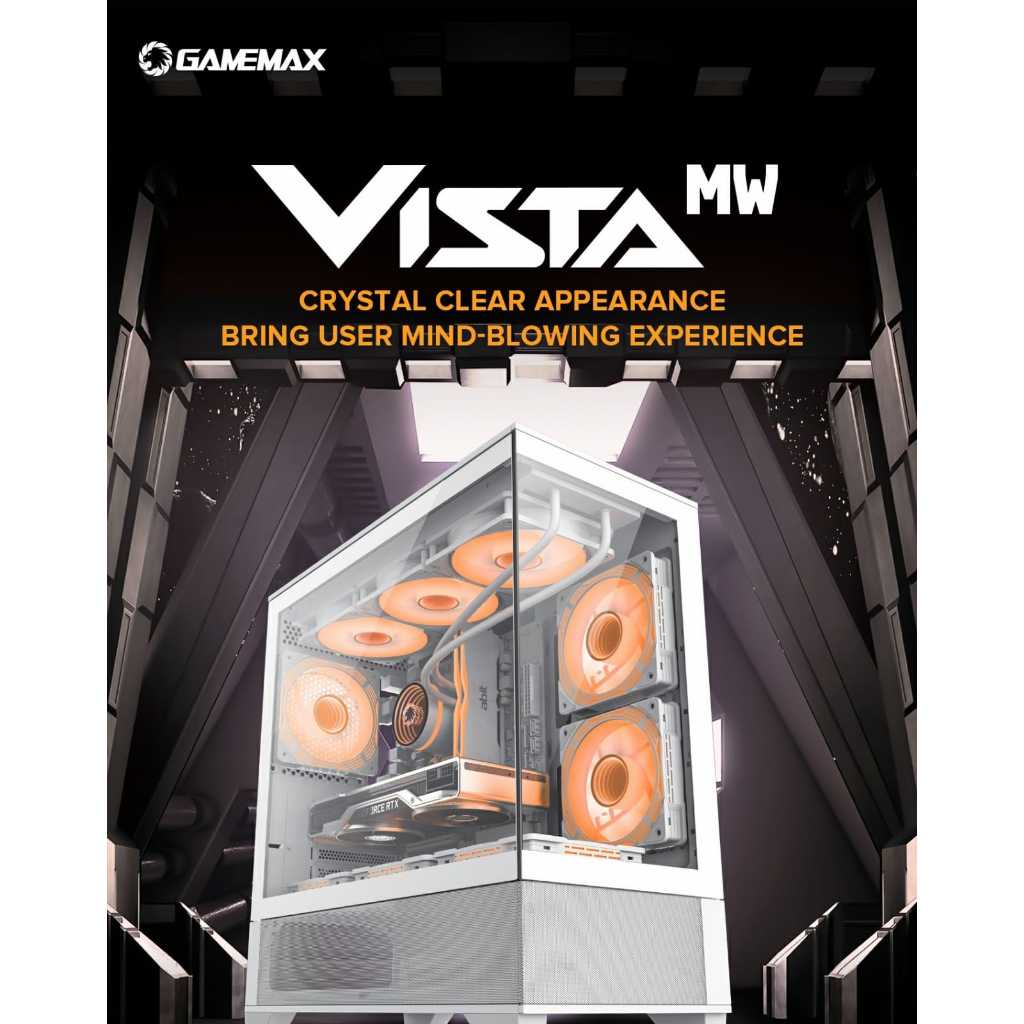 Jual Casing PC Gamemax VISTA White MATX - Gamemax Vista Casing komputer ...