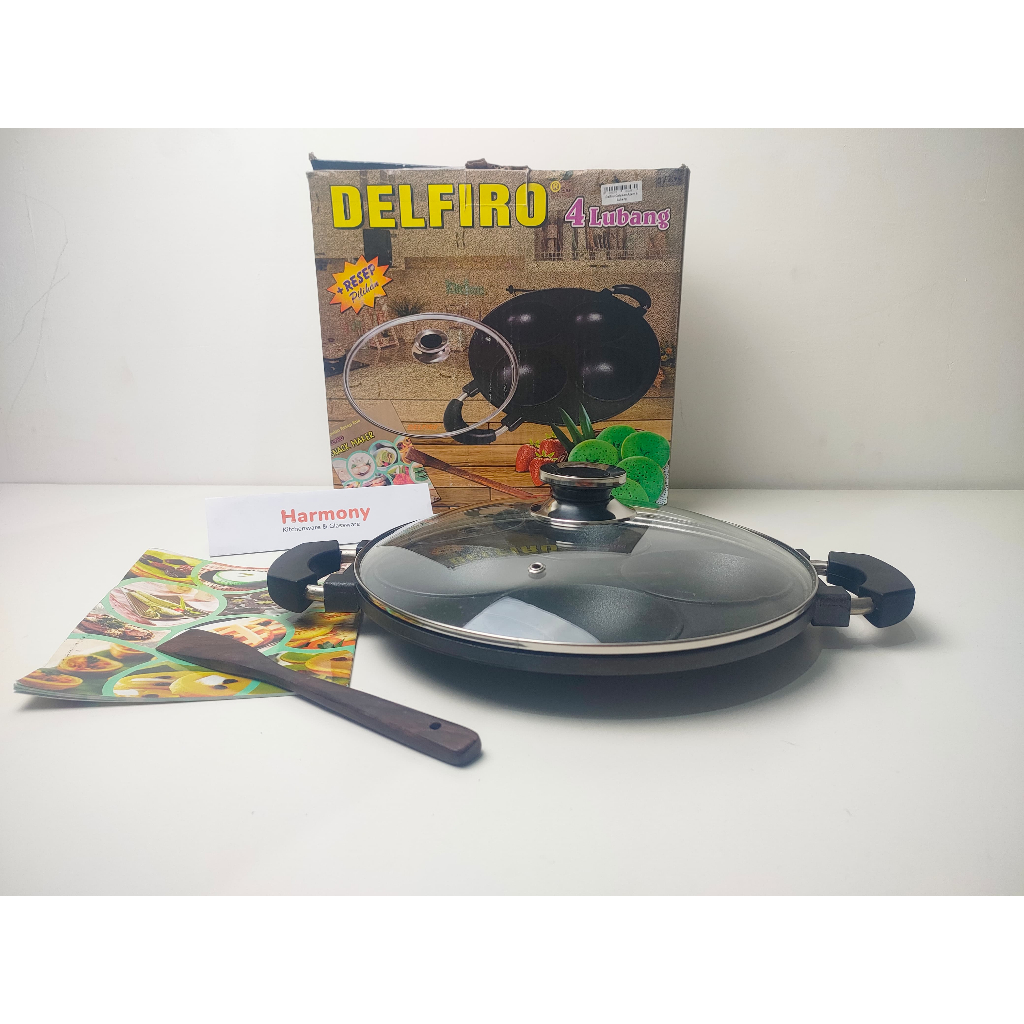 Jual Delfiro Cetakan 4 Lubang Anti Lengket Cetakan Kue Apem Wingko ...