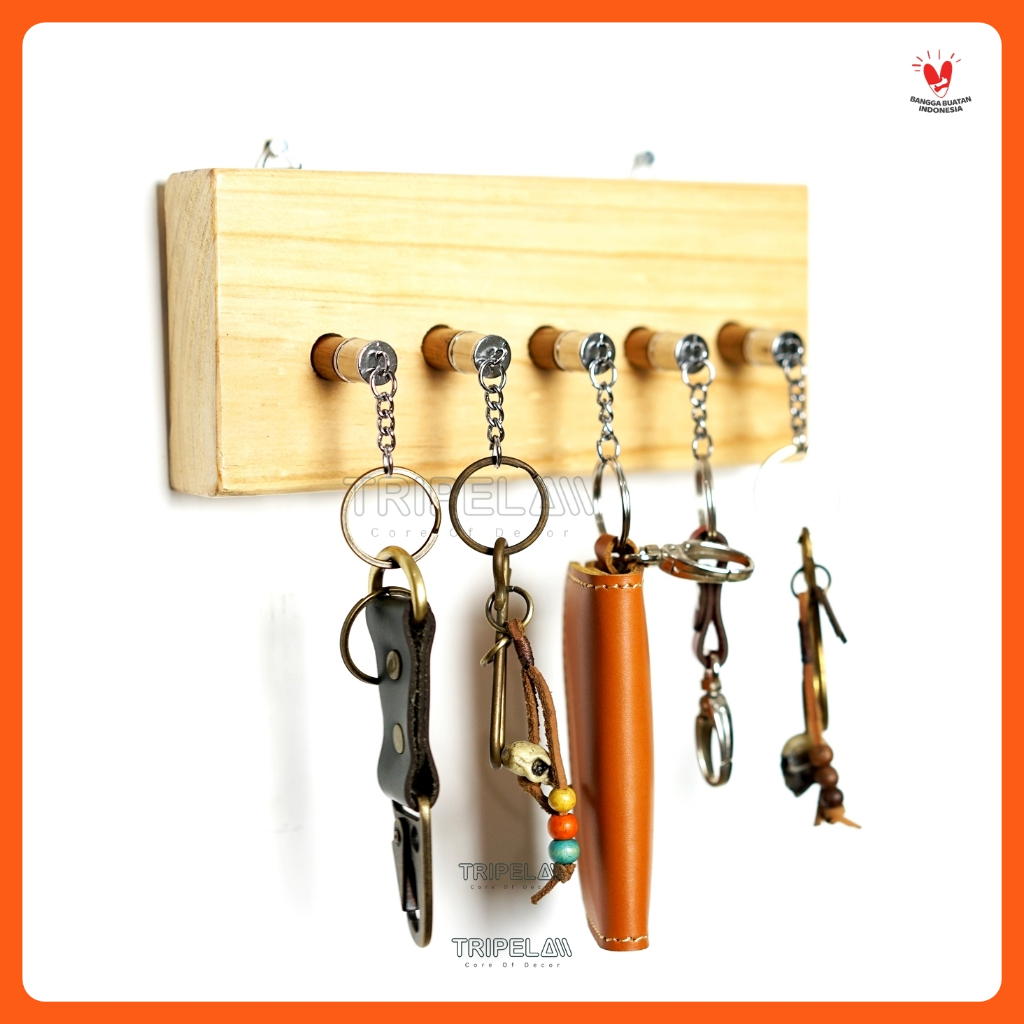 Jual Rak Dinding Gantungan Kunci Minimalis Kayu Aesthetic Key Holder ...