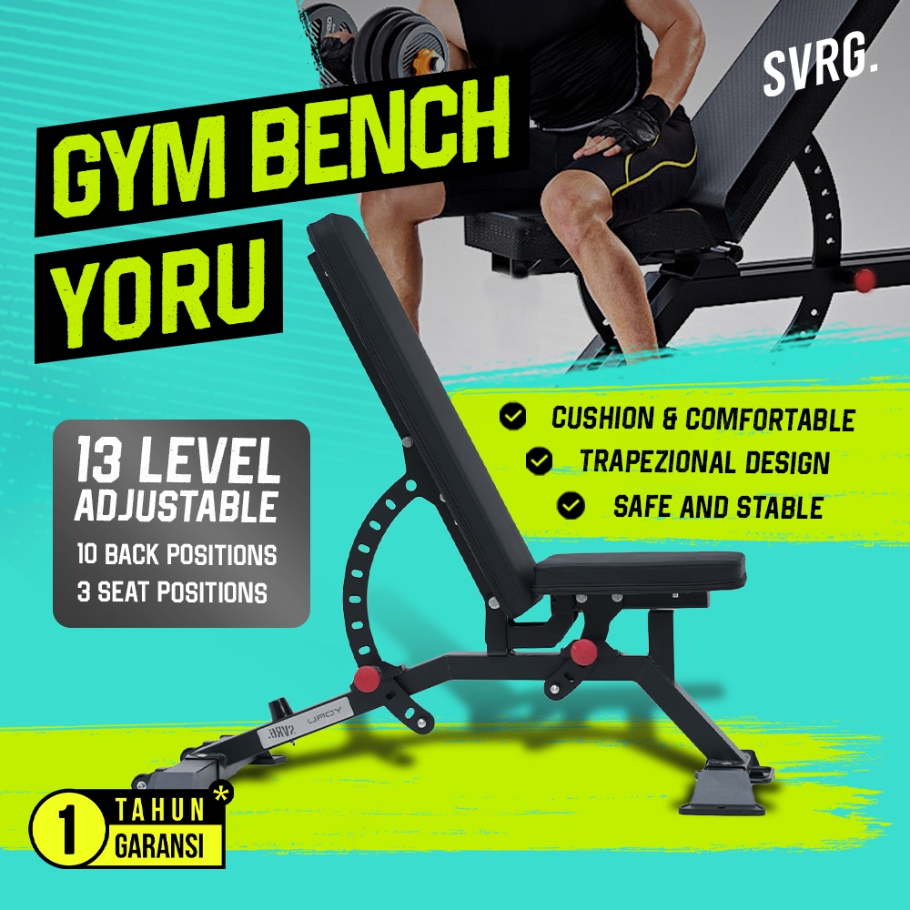 Jual SVRG. Gym Bench Yoru – Adjustable Gym Bench - Weightlifting Bench ...