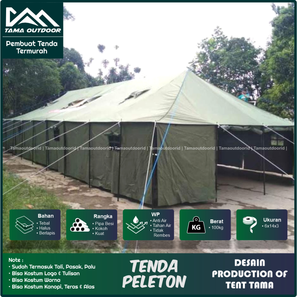 Jual Tenda Pleton- Peleton Regu Barak - Pengungsi TNI Pramuka Camping ...