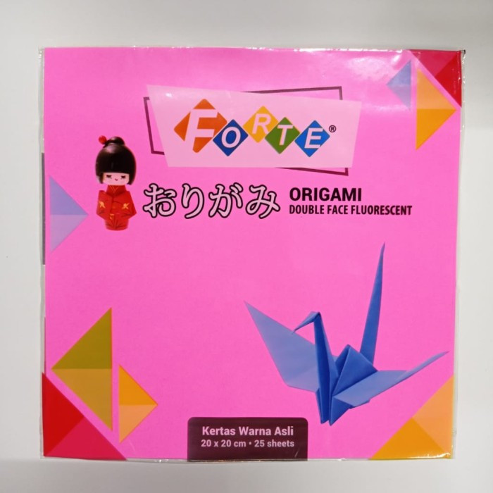 Jual ORIGAMI FORTE I WARNA BOLAK-BALIK 20x20 25 sheets | Shopee Indonesia